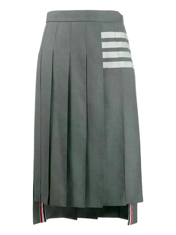 Thom Browne 4-bar Pleated Skirt - Grey