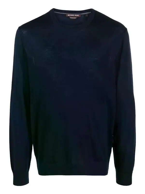 Michael Kors Crew-neck Merino-wool Jumper - Blue