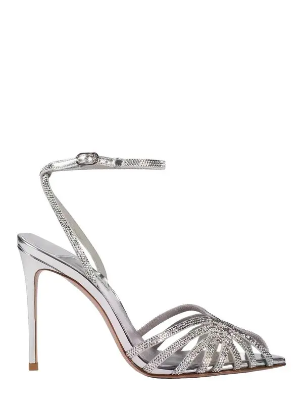 LE SILLA 110mm Embrace Embellished Sandals - Silver
