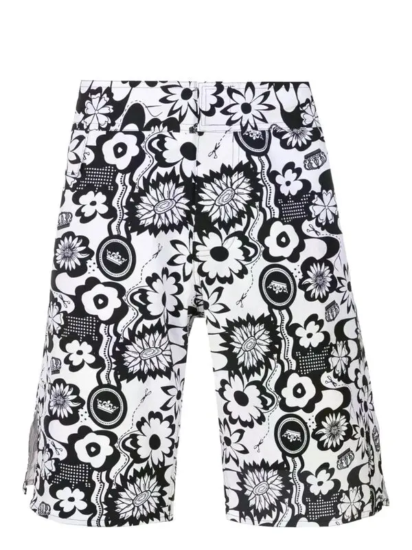 AMIR SLAMA Graphic-print Bermuda Shorts - Black