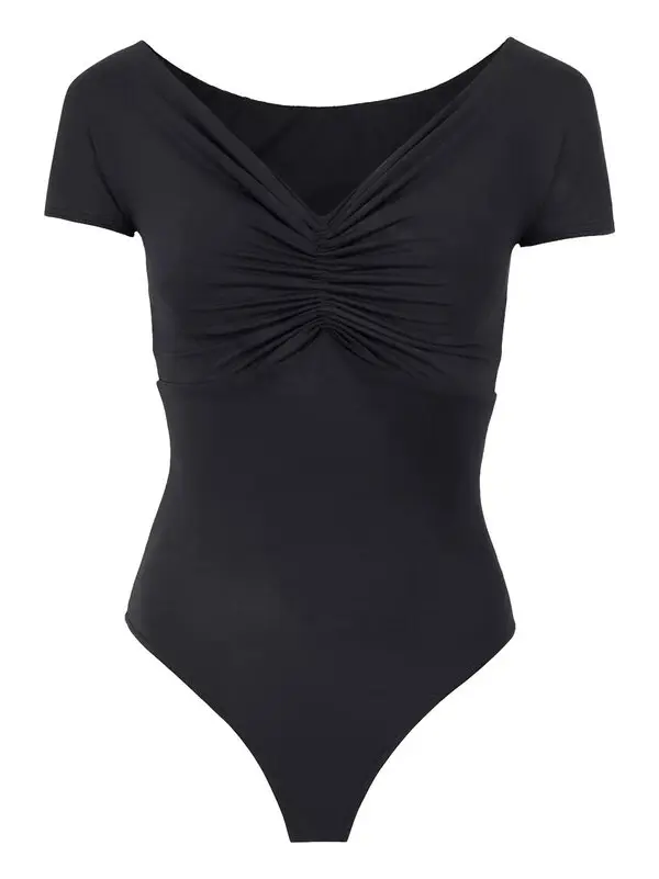 AMIR SLAMA Ruched Body - Black
