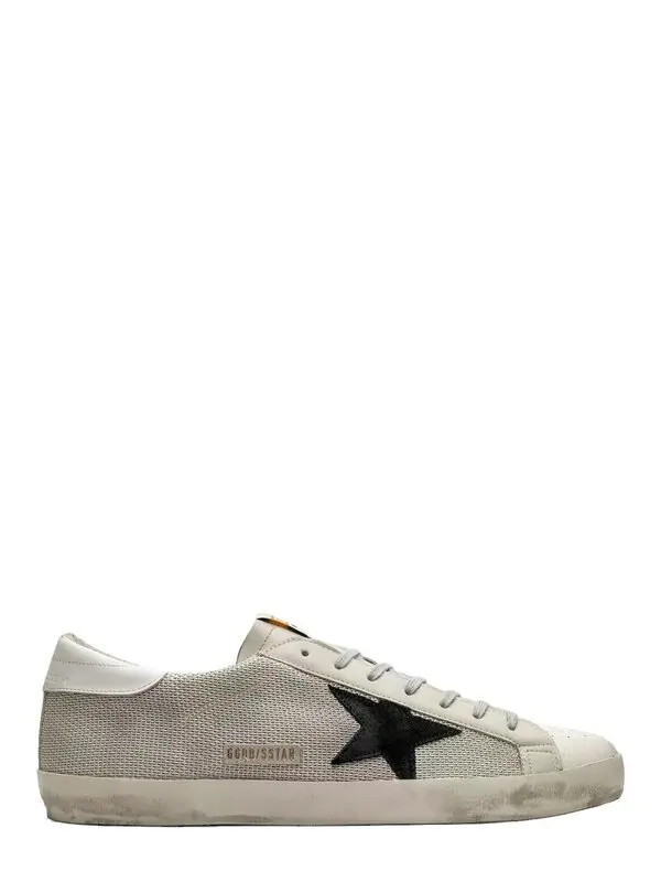 GOLDEN GOOSE Super-star Low-top Sneakers With Perforated Toe - Grey