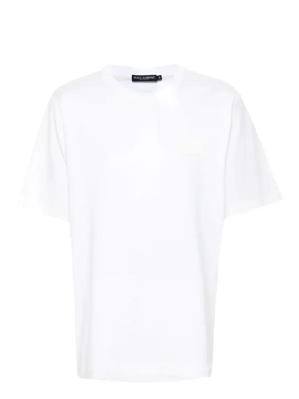 Dolce & Gabbana Logo-tag Cotton T-shirt - White