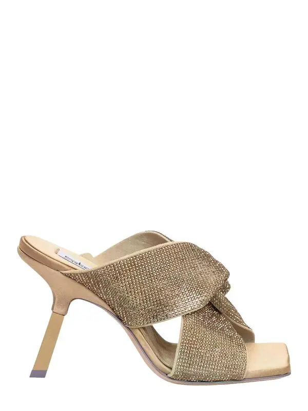 SEBASTIAN MILANO Paris Crystal Embellished Sandals - Neutrals