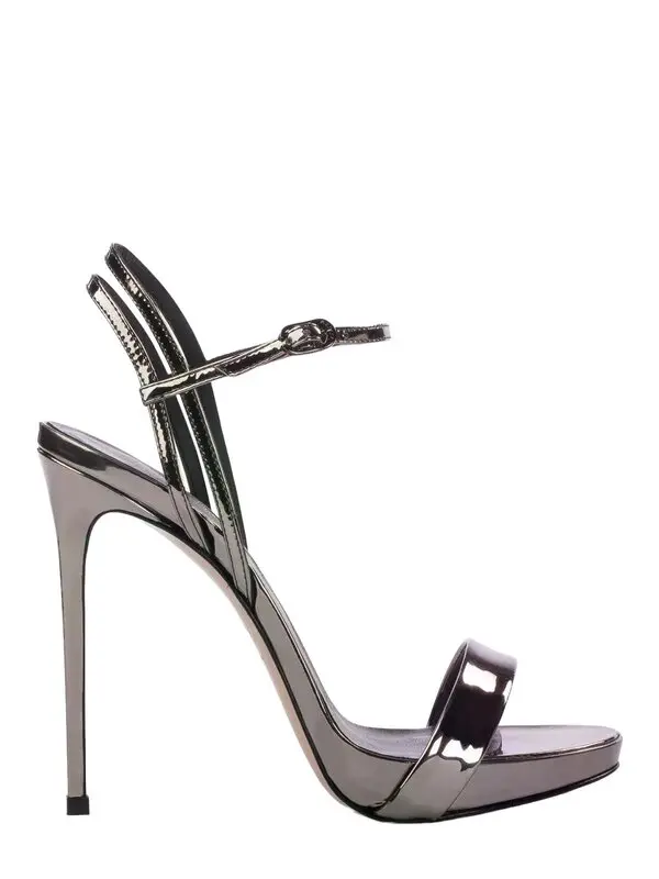 LE SILLA Gwen 132mm Metallic-effect Sandals - Silver