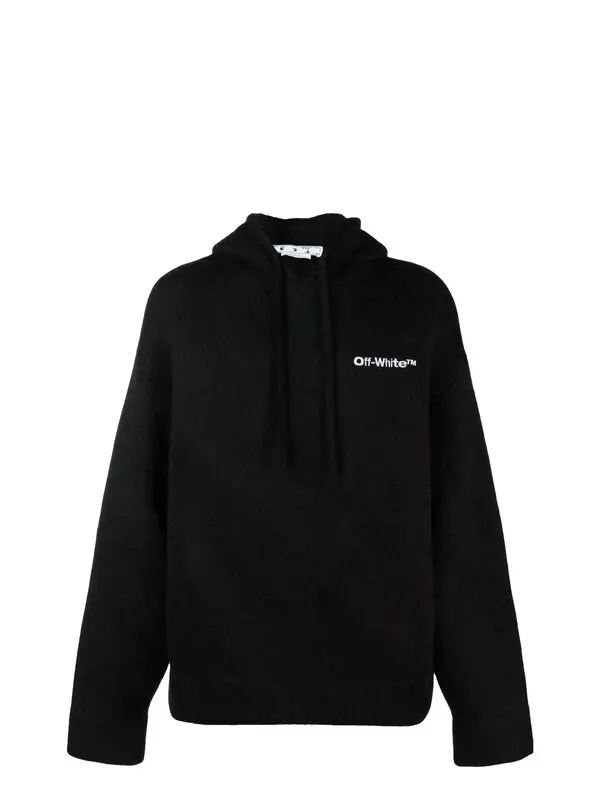Off-White Logo-print Hoodie - Black