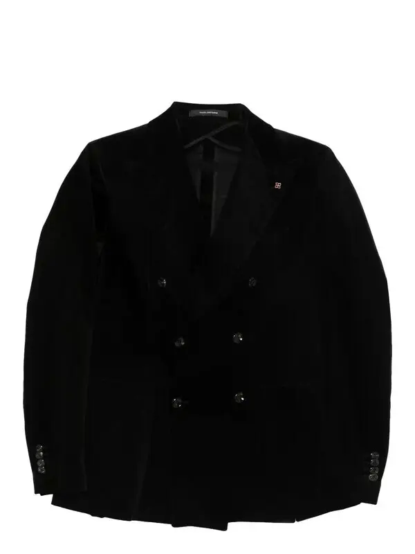 Tagliatore Velvet Blazer - Black