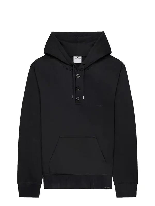 COURREGES Buttoned Hoodie - Black