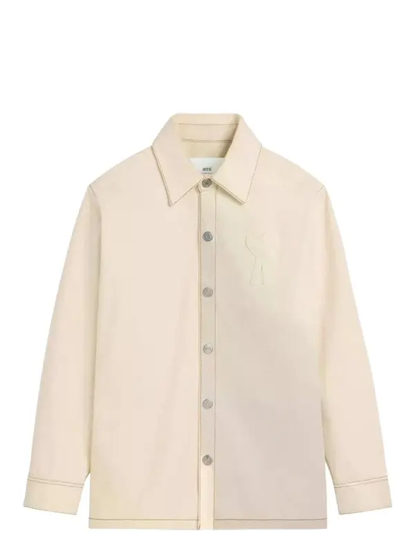 AMI Paris De Coeur Shirt Jacket - Neutrals