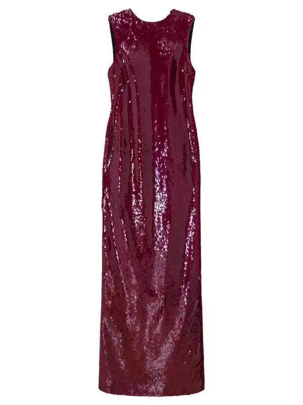 16Arlington Simm Sequinned Gown - Red
