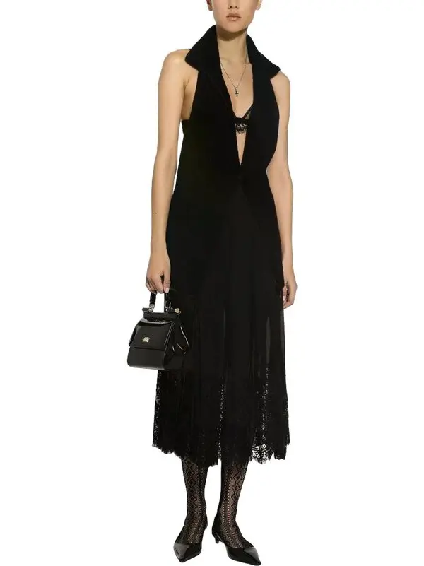 Dolce & Gabbana Lace-trim Midi Skirt - Black