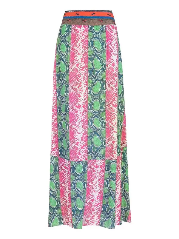 AMIR SLAMA Patchwork-panelled Maxi Skirt - Multicolour