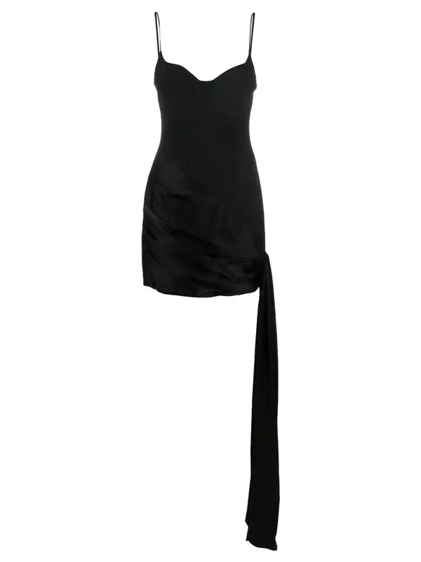 David Koma Draped Panelled Minidress - Black