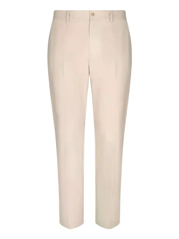 Dolce & Gabbana Logo-tag Tailored Trousers - Neutrals