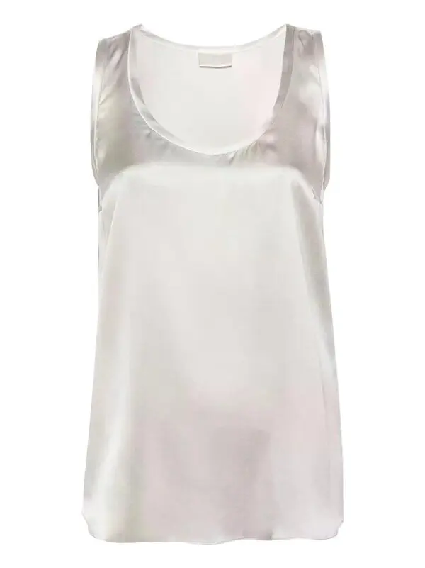 Brunello Cucinelli Stretch-silk Satin Tank Top - Neutrals