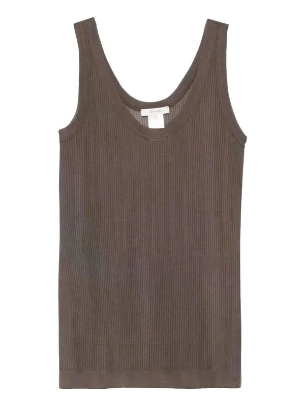LEMAIRE Seamless Ribbed Tank Top - Brown
