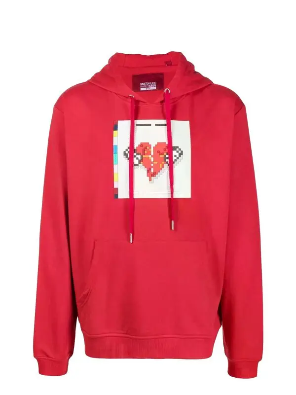 MOSTLY HEARD RARELY SEEN 8-BIT No More Heartbreaks Long-sleeve Hoodie - Red