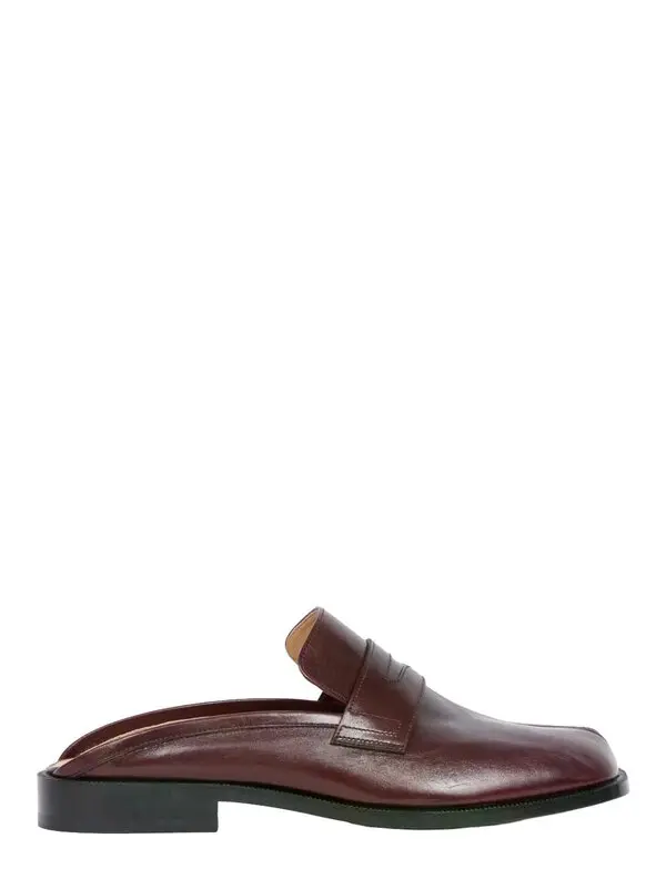 MAISON MARGIELA Tabi Leather Mules - Red