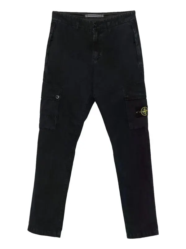 Stone Island Compass-patch Cargo Pants - Blue