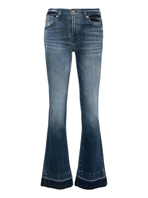 7 For All Mankind Tailorless Mid-rise Bootcut Jeans - Blue