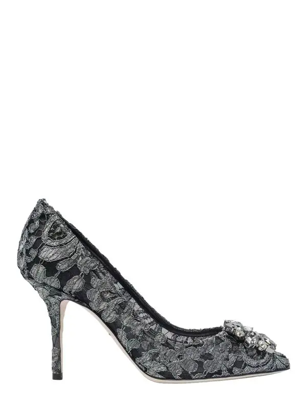 Dolce & Gabbana Bellucci Rainbow Lace Brooch-detail Pumps - Black