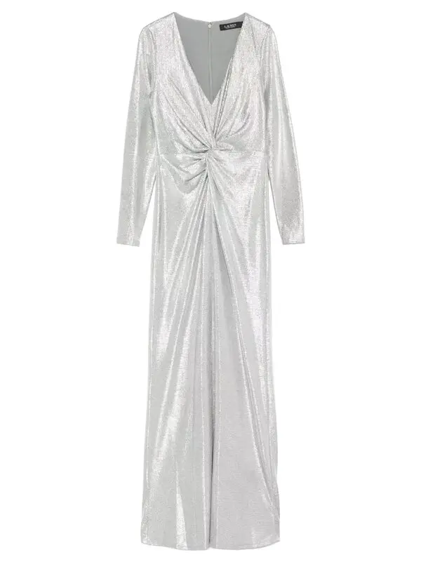 Ralph Lauren Twist-detail Gown - Silver