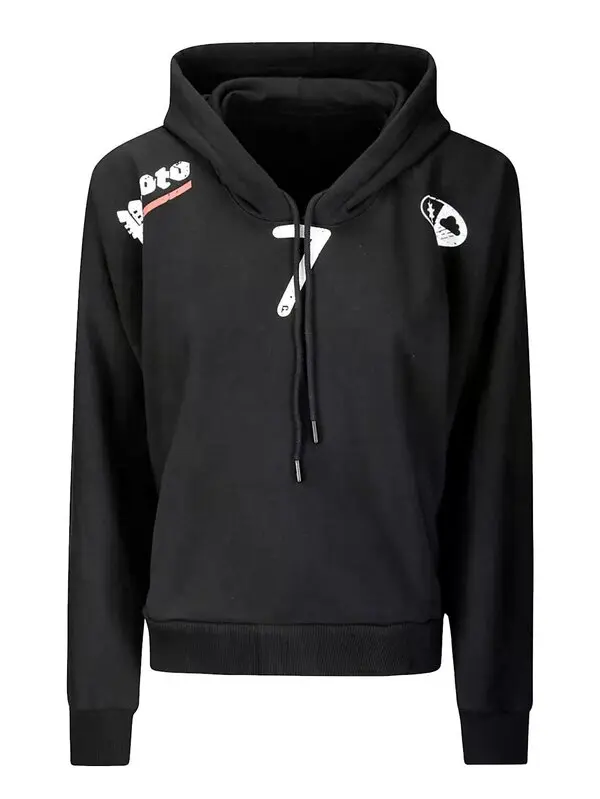 PROTOTYPES Number-print Hoodie - Black