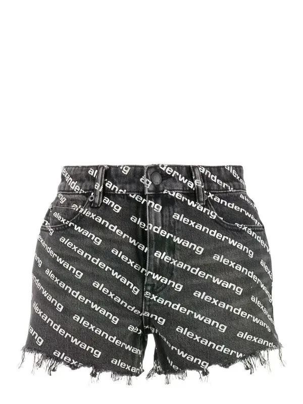 Alexander Wang Bite Short With Logo - Grey