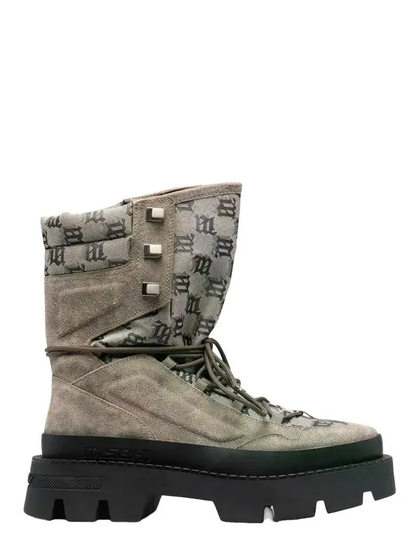 MISBHV Logo-print High-top Sneakers - Neutrals