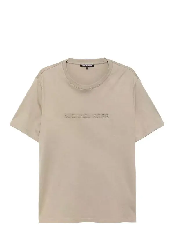 Michael Kors Embroidered Logo T-shirt - Neutrals