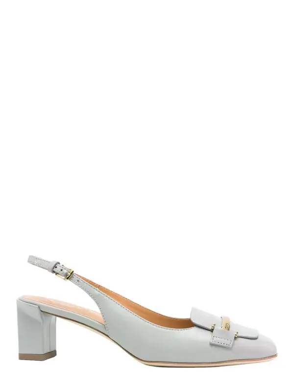 TOD'S 50mm Logo-engraved Slingback Pumps - Grey