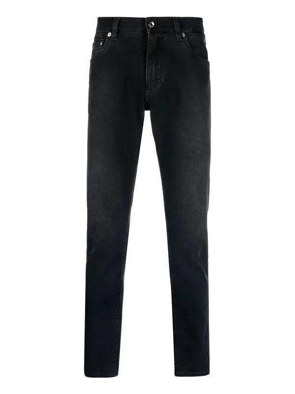 Dolce & Gabbana Dg Essentials Slim-fit Jeans - Black