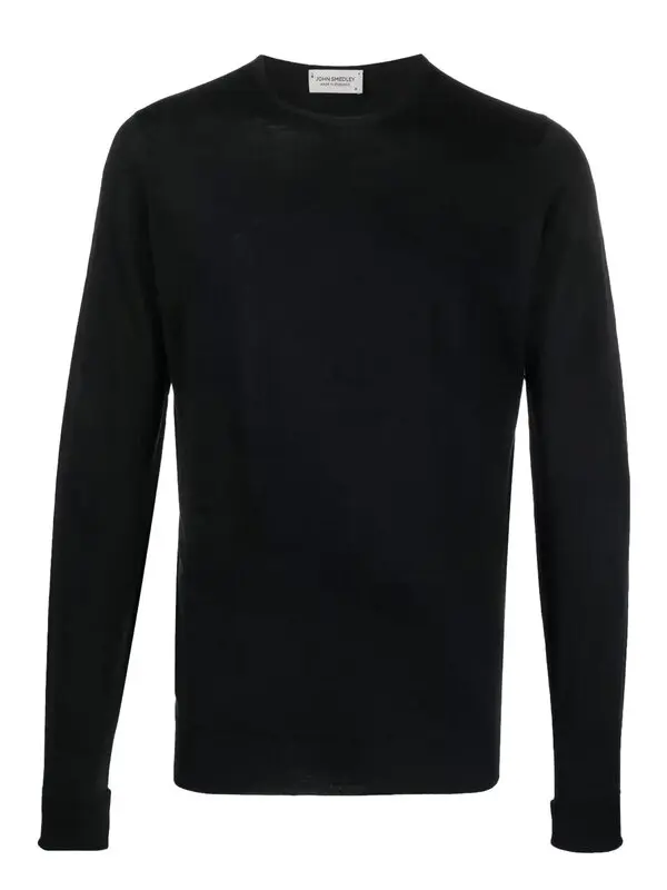 John Smedley Crew-neck Wool Jumper - Black