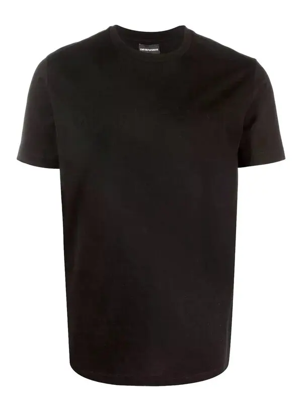 Emporio Armani Logo-print Short-sleeved T-shirt - Black