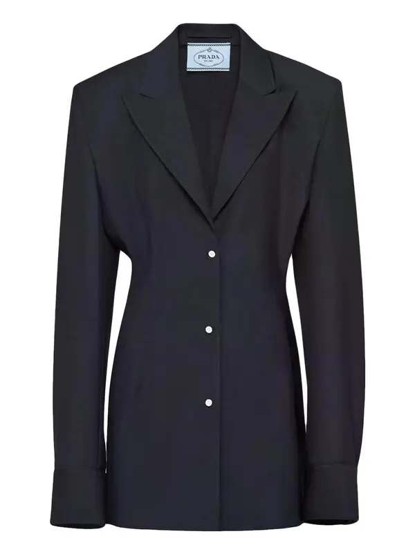 Prada Single-breasted Mohair Shirt Jacket - Blue