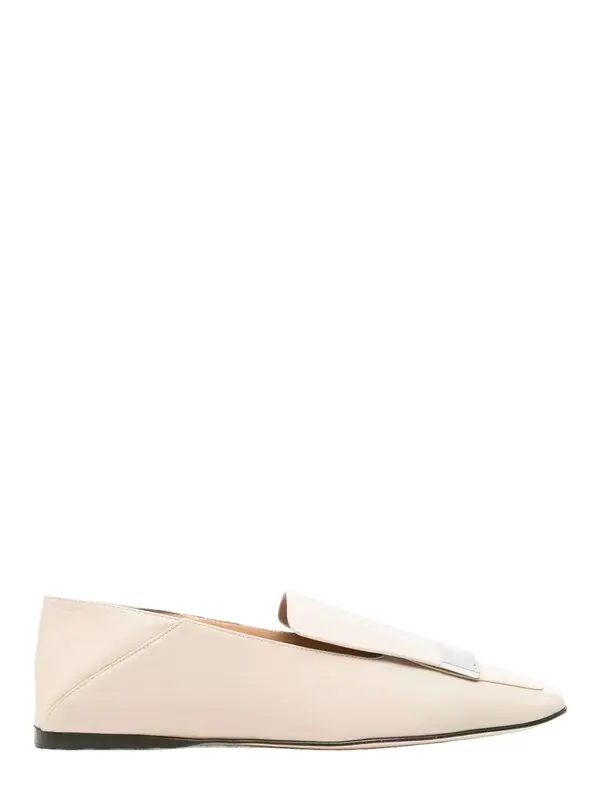 SERGIO ROSSI Sr1 Leather Loafers - Neutrals