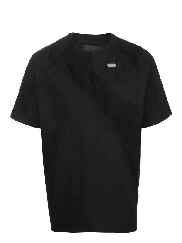 HELIOT EMIL Panelled Short-sleeved T-shirt - Black