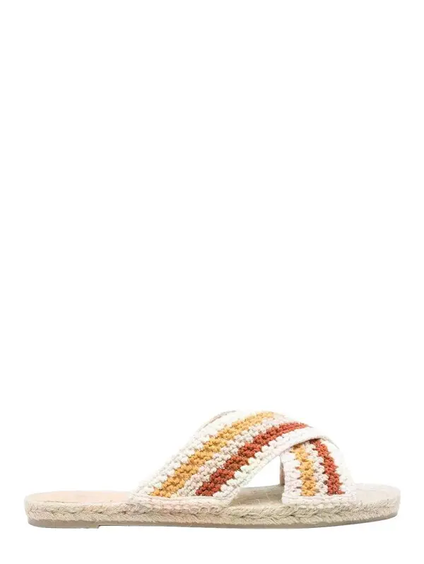 CastaÑer Crossover-strap Raffia Espadrilles - Neutrals