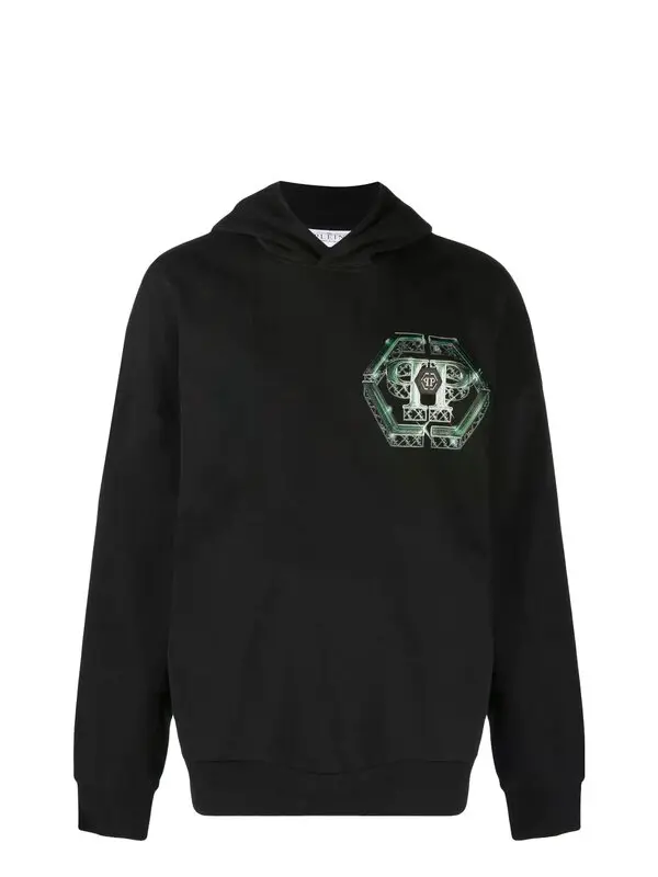 Philipp Plein Graphic Print Hoodie - Black