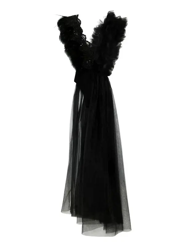 Alchemy Fashions Tulle Bodysuit - Black