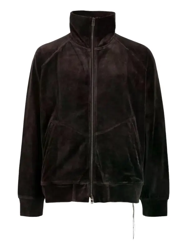 MASTERMIND WORLD Skull-embroidered Zip-up Jacket - Brown