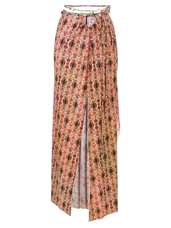 AMIR SLAMA Floral-print Wrap Dress - Red