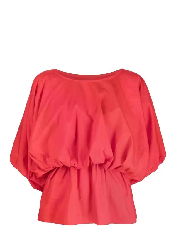 Goen.j Puff-sleeved Flared Blouse - Red