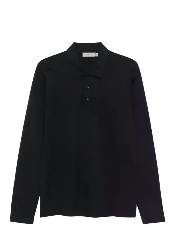 Canali Piqué-weave Polo Shirt - Blue