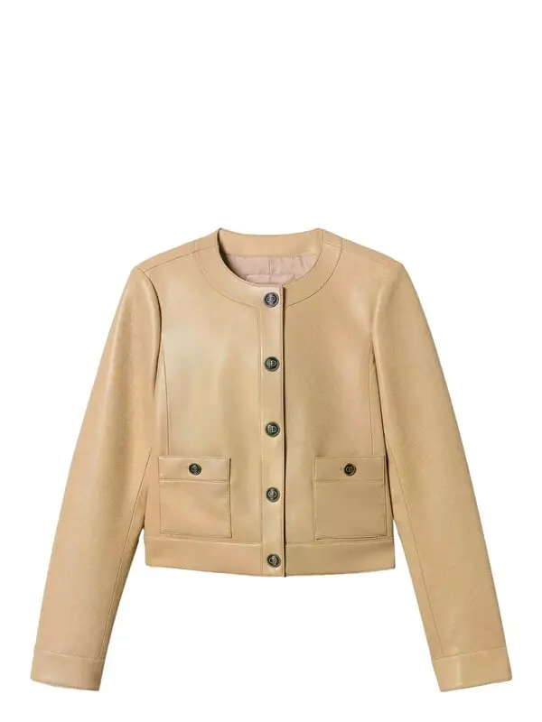 TWINSET Logo-embossed Jacket - Neutrals