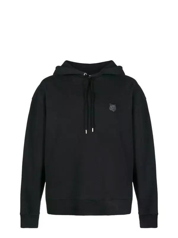 Maison Kitsuné Fox Motif Cotton Hoodie - Black