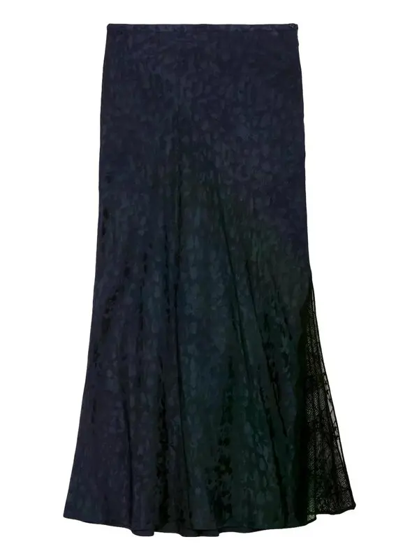 Zadig&Voltaire Jayla Leopard-print Silk Skirt - Blue