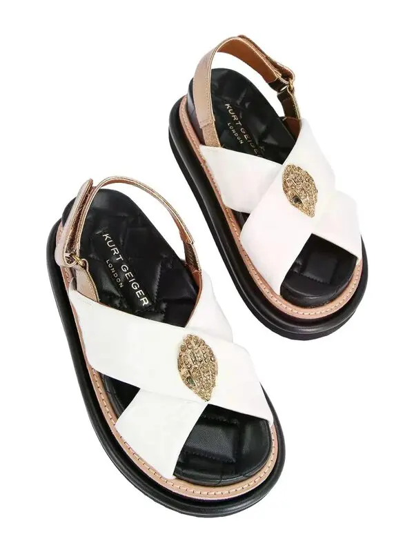 Kurt Geiger Orson Leather Sandals - White
