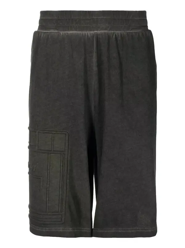 A-COLD-WALL* Debossed-logo Elasticated-waist Bermuda Shorts - Black