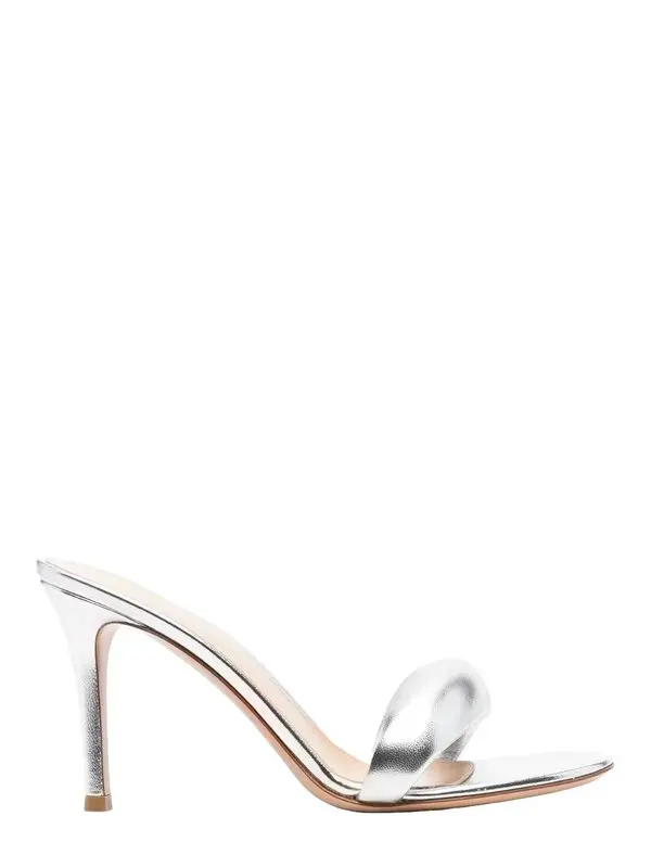 GIANVITO ROSSI Bijoux Padded Sandals - Silver